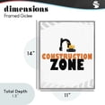 Construction Zone Minimal Gray Framed Giclee Art, design by Kim Allen ...