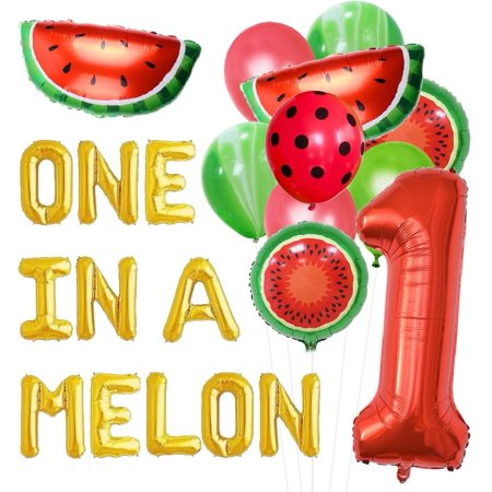 Watermelon Party Decorations for First Birthday, One in a Melon ...