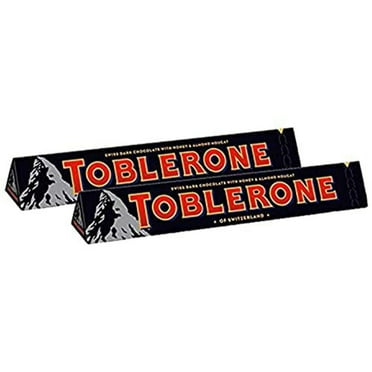 Toblerone Swiss Dark Chocolate Bar with Unique Honey and Almond Nougat ...