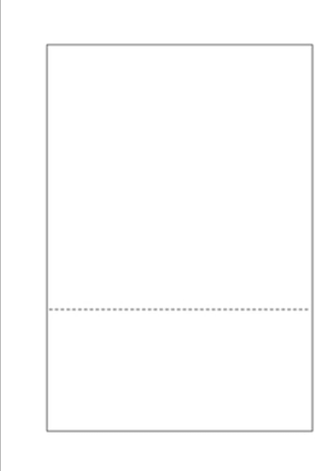 Blank Business Form, 8-1/2" x 14", w Perfed Bottom 3-1/2"x 8-1/2", Wh ...
