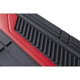 Auto Drive Rubber Car Floor Mats 4 Piece Carbon Fiber Red Universal Fit ...