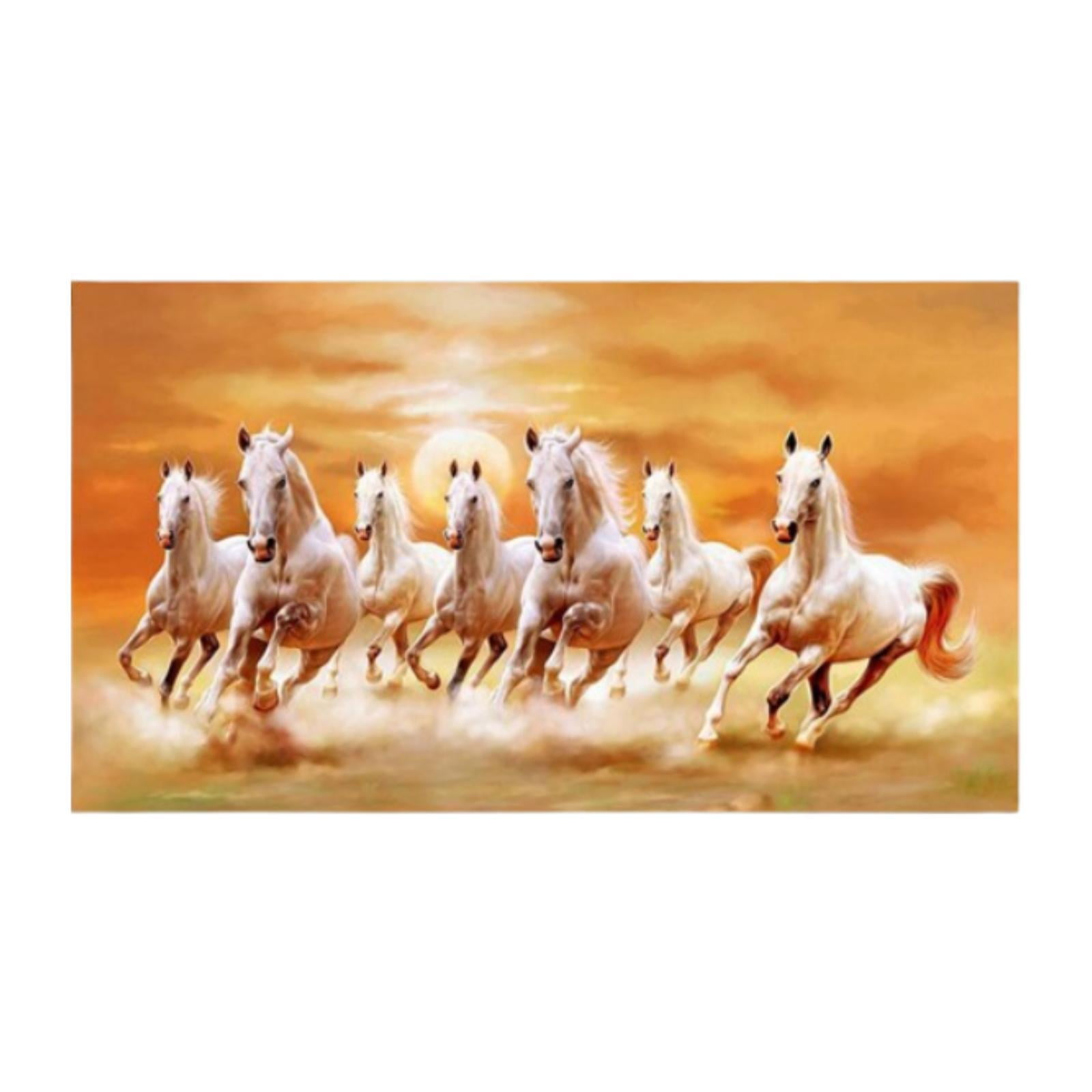Click here for Simhoa Seven Horses Canvas Painting 7 Running Hors... prices
