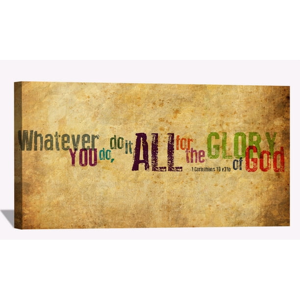 Christ Canvas Art Jesus Framed Painting For The Glory Of God Quotes ...