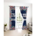 Blue Anniversary USA Flag Blackout Curtains for Bedroom/Living Room ...