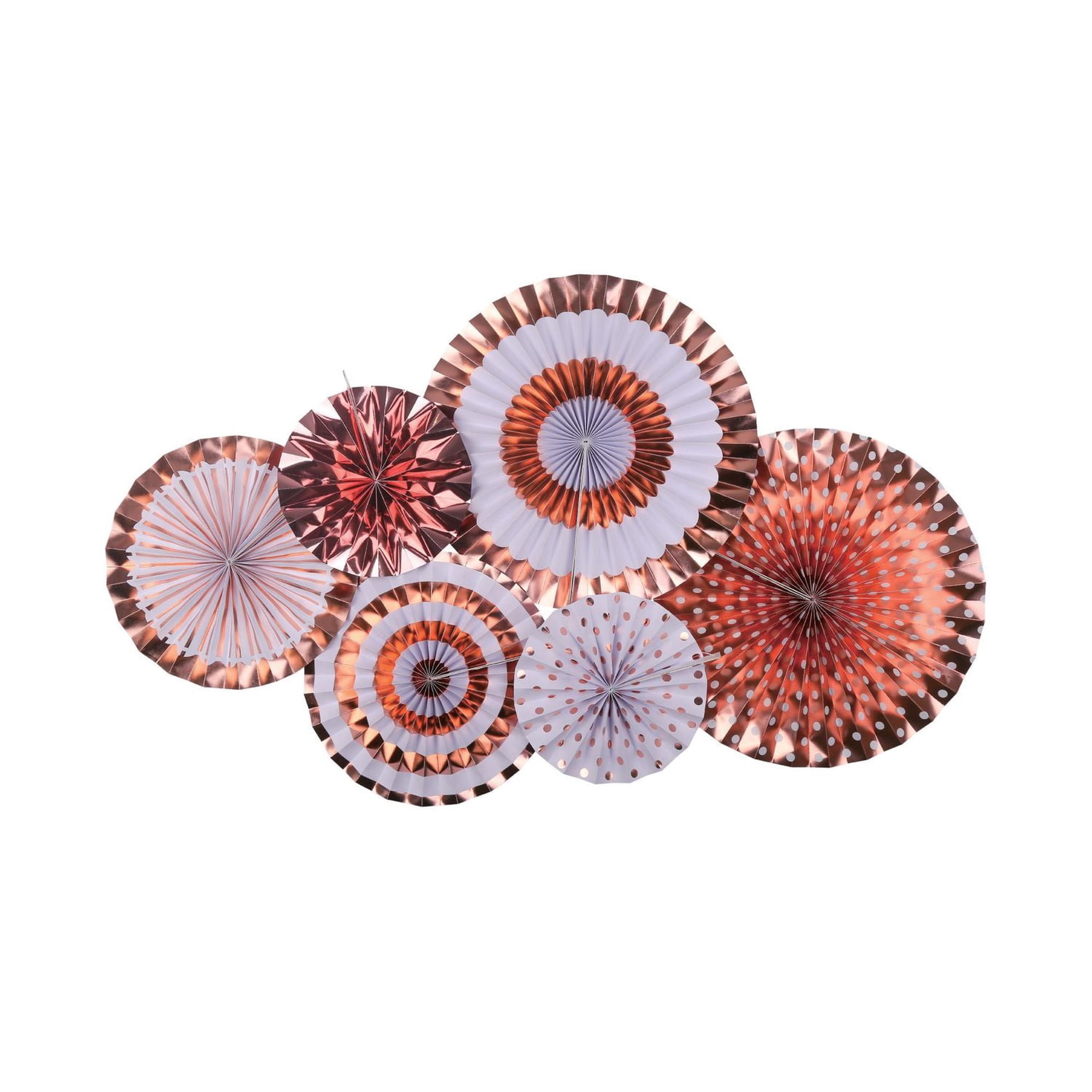 Click here for Way To Celebrate R/Gold 6pcs Paper Fans prices