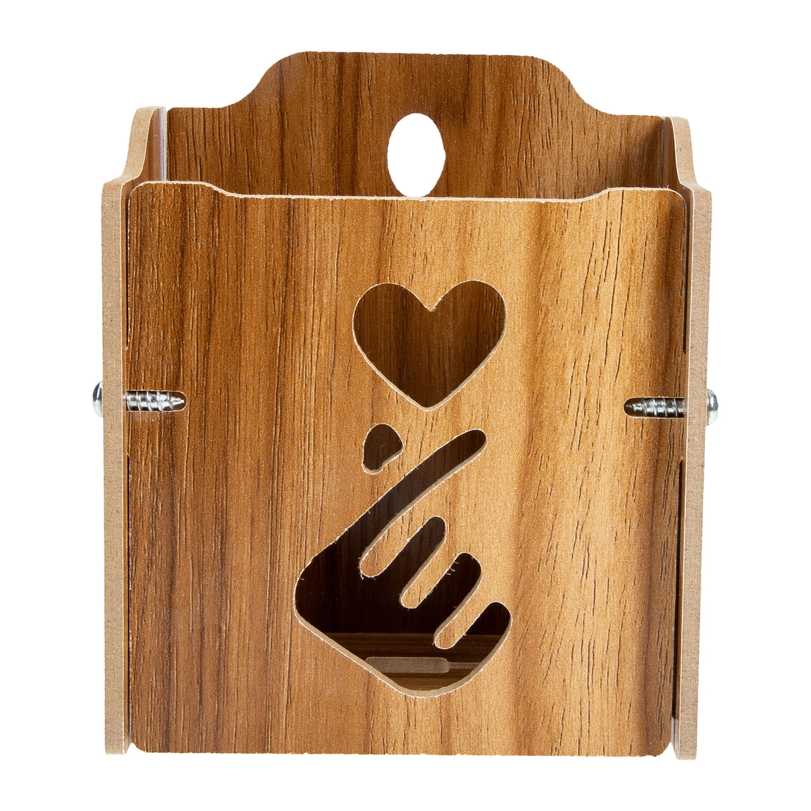 NUOLUX Wall Remote Holder Controller Mount Box Wooden Holder Organizer ...