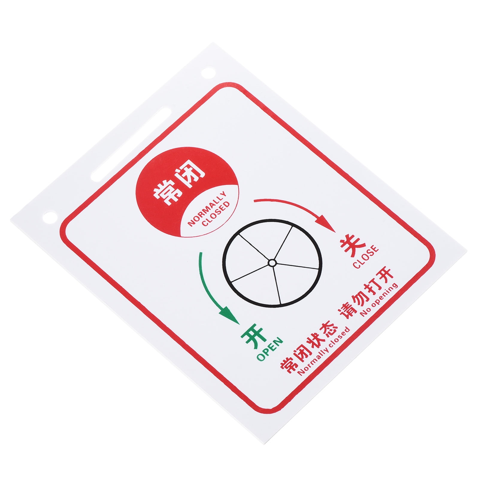 Uxcell Valve Identifier Tag Gate Valve Status Normally Closed Label ...