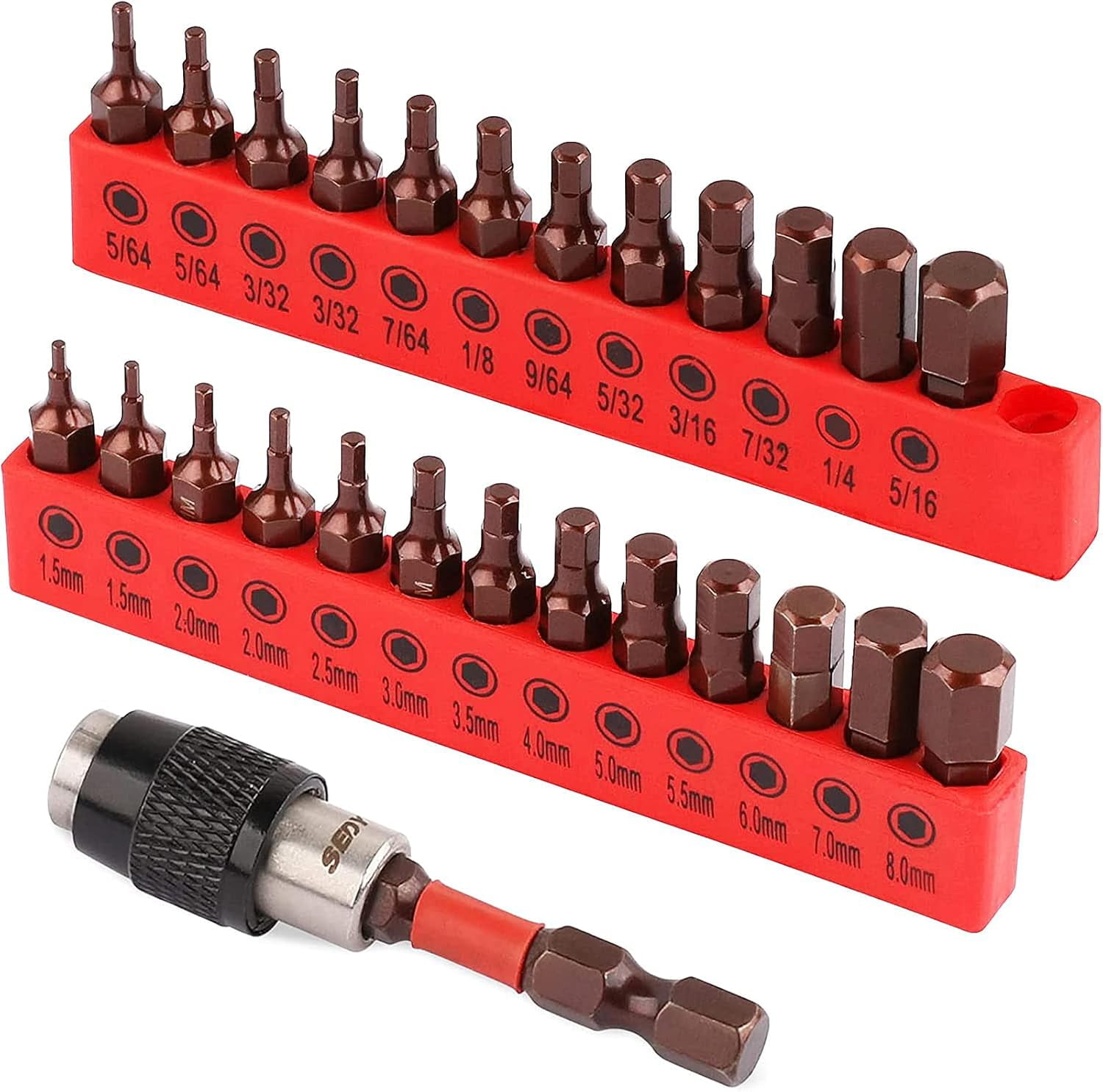 shiyou-Premium 25-Piece Allen Key Drill Bit Set - Durable Allen Wrench ...