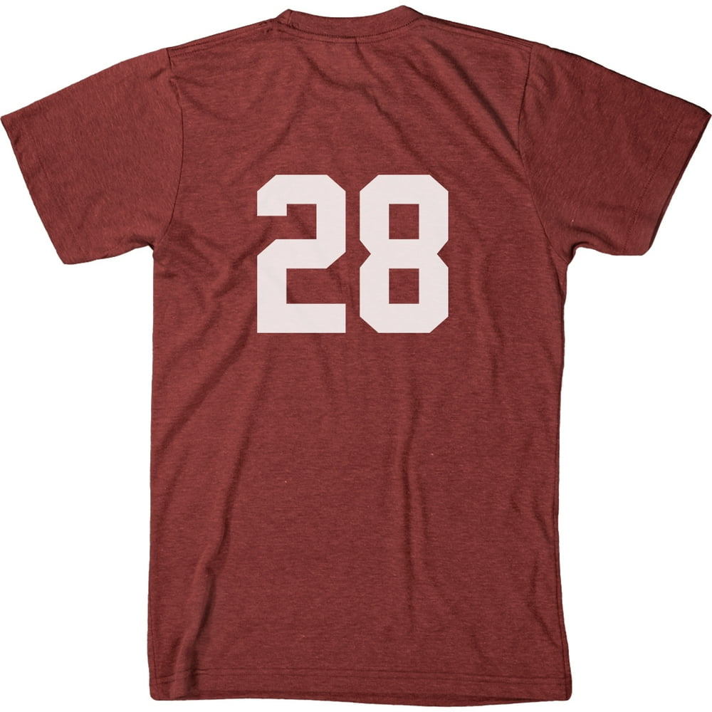 Trunk Candy - Standard White Jersey Number 28 Men's Modern Fit T-Shirt ...