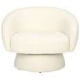 SAFAVIEH Couture Petryna Modern Boucle Solid Swivel Accent Chair, Ivory ...