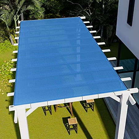 E&K Sunrise 4' x 33' Sun Shade Sail- Blue Straight Edge Rectangle UV ...