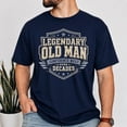 Birthday Dad Shirt Bold Badge Graphic Funny Old Man Humor T-Shirt Gift ...