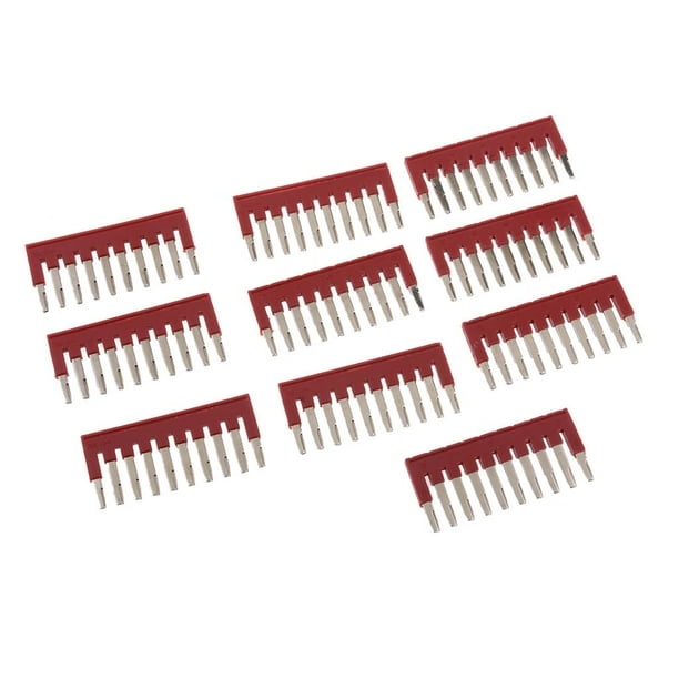 jinwen 10 Pieces 10 Pin Press Fit 12 AWG 10 Pin Terminal Block Terminal ...