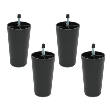 ProFurnitureParts 5" Round Tapered Plastic Sofa Couch Chair Legs Set of ...