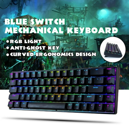 MAGIC _ REFINER MK14 RGB Mechanical Keyboard 68 Key Blue switch USB 2.0 ...