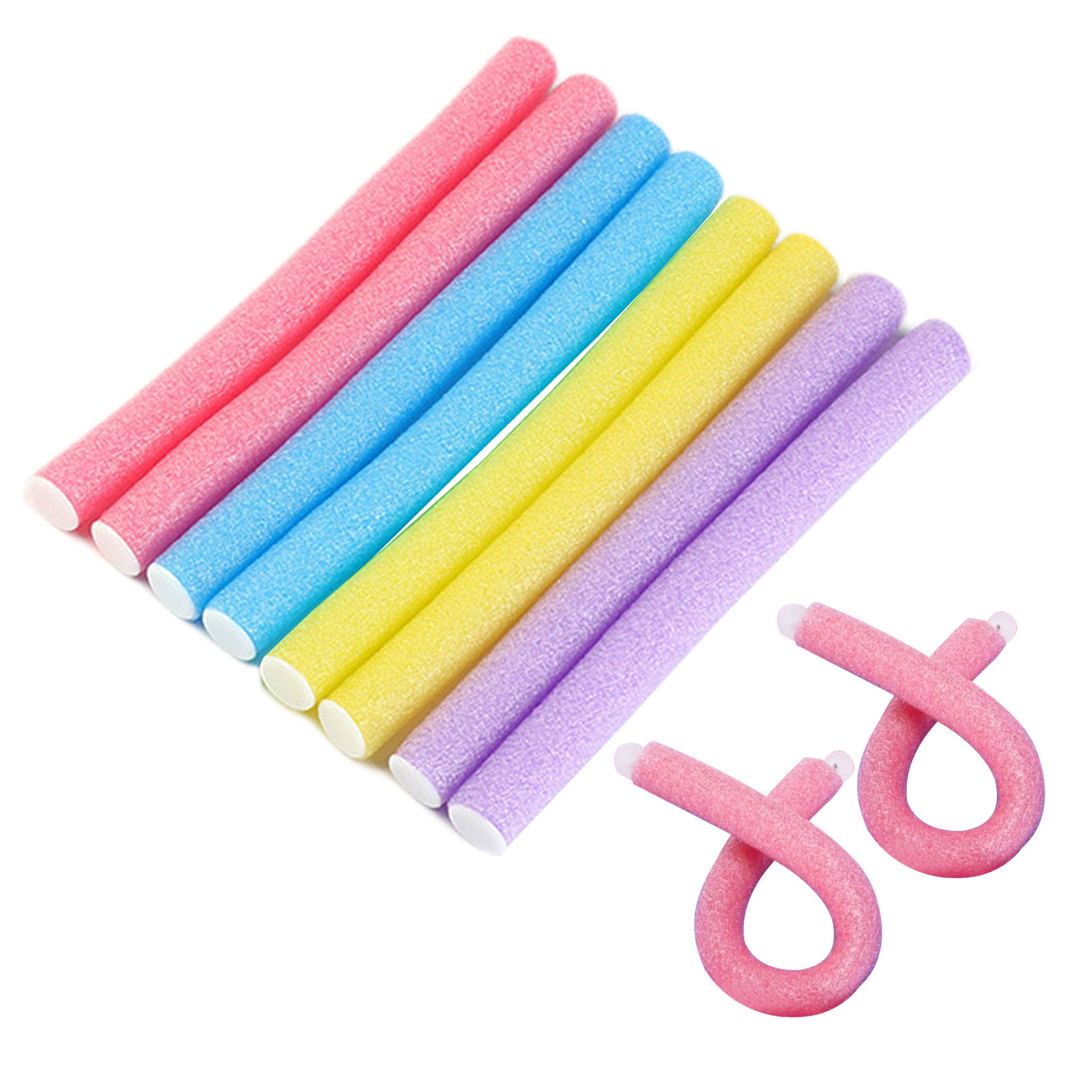 Heatless Hair Curlers 10pcs Soft Rubber Roller Diy Curling Tools 上等