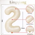 40 Inch Beige Number 12 Foil Balloons, Self-Inflating Decor for 12th ...