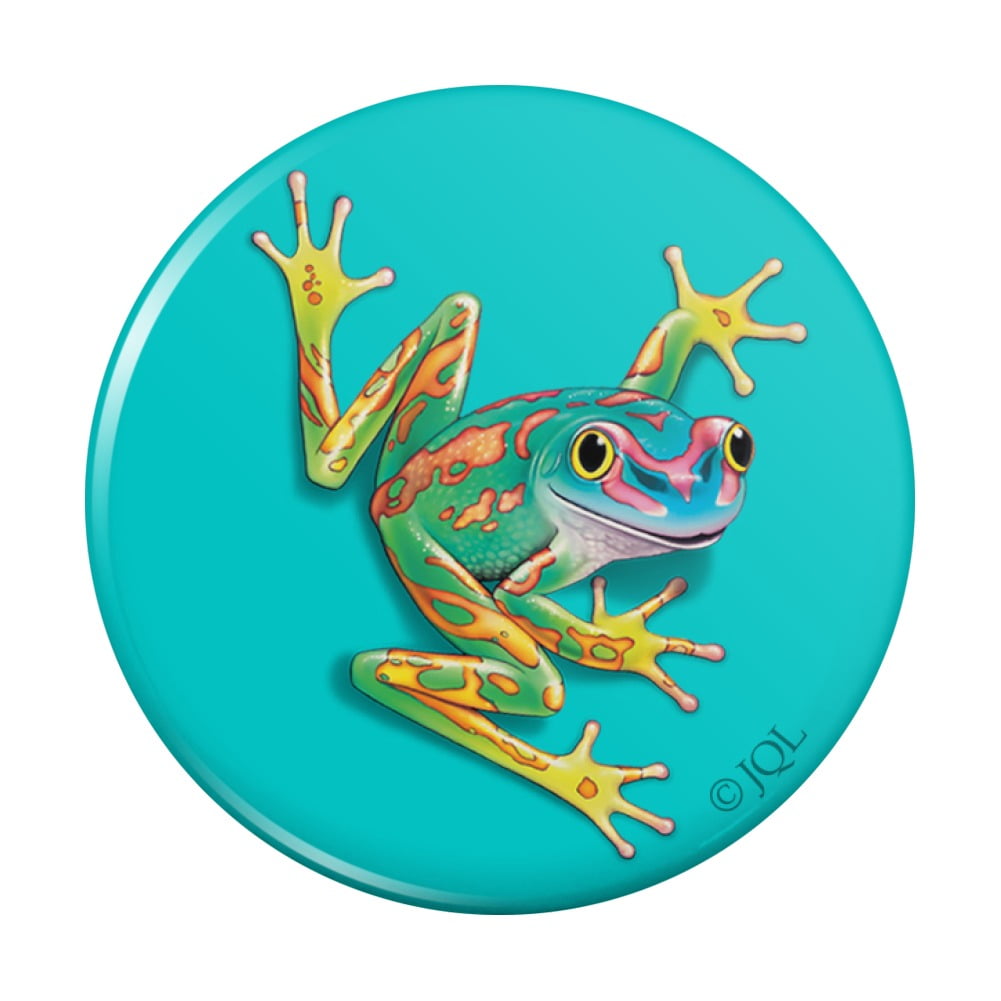 Big Tropical Rainbow Rainforest Tree Frog Kitchen Refrigerator Locker ...