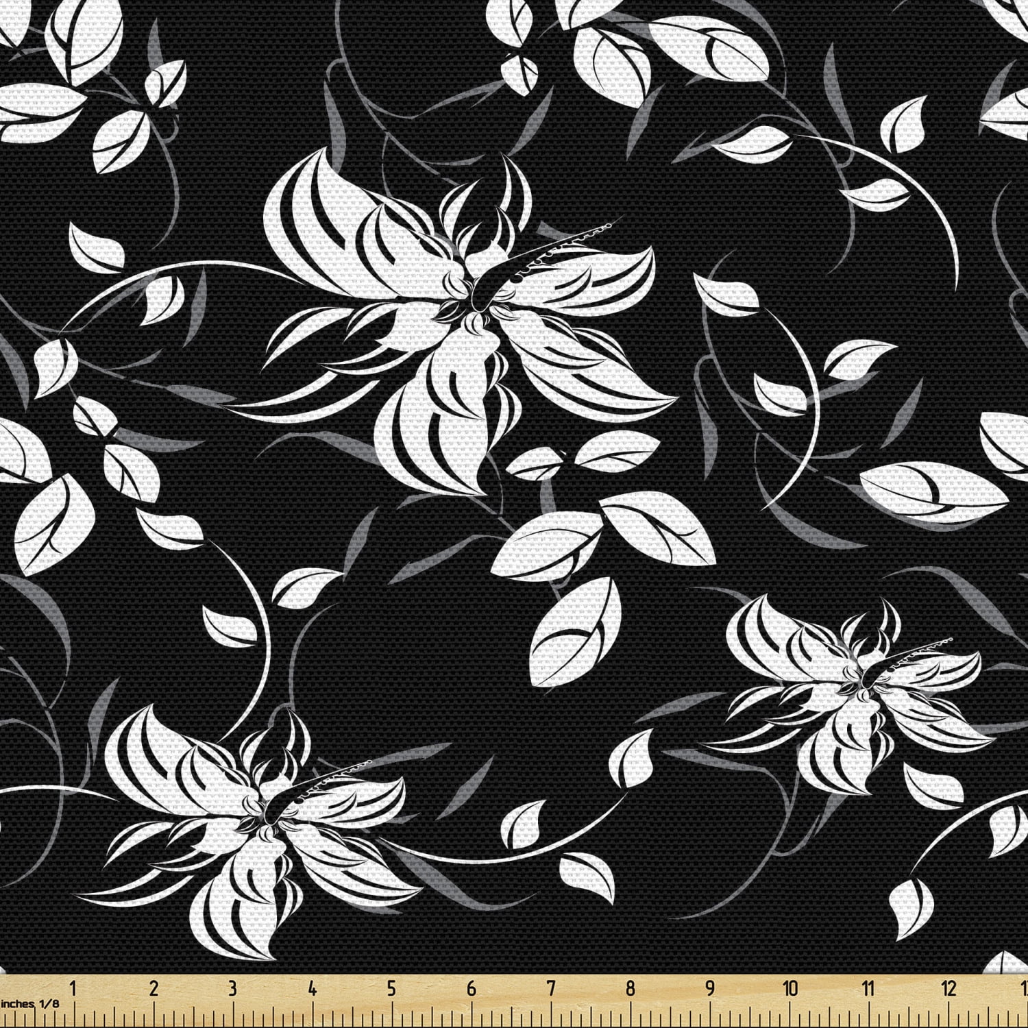 Autumn Fabric by the Yard, Fall Leaves Shedding from Deciduous Trees ...