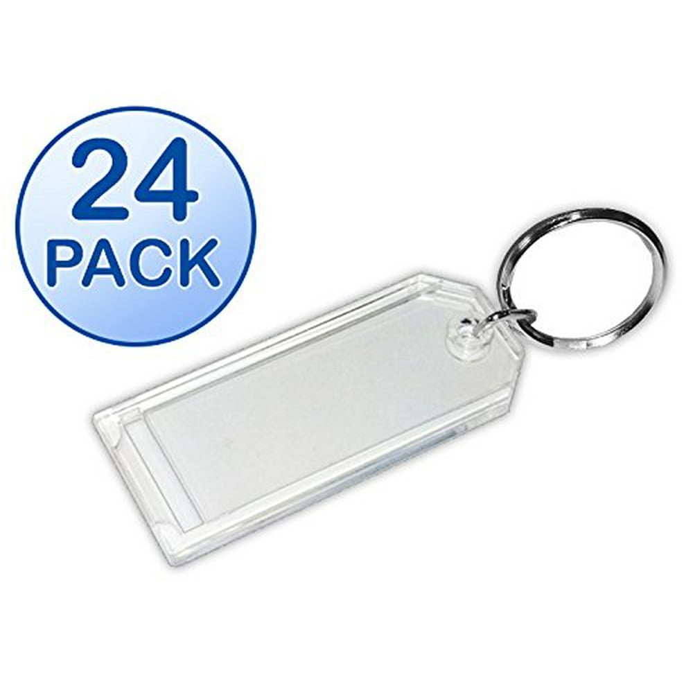 Premium Key Tag 3" Crystal Color (24 - Pack) - (With Ring) - Walmart ...