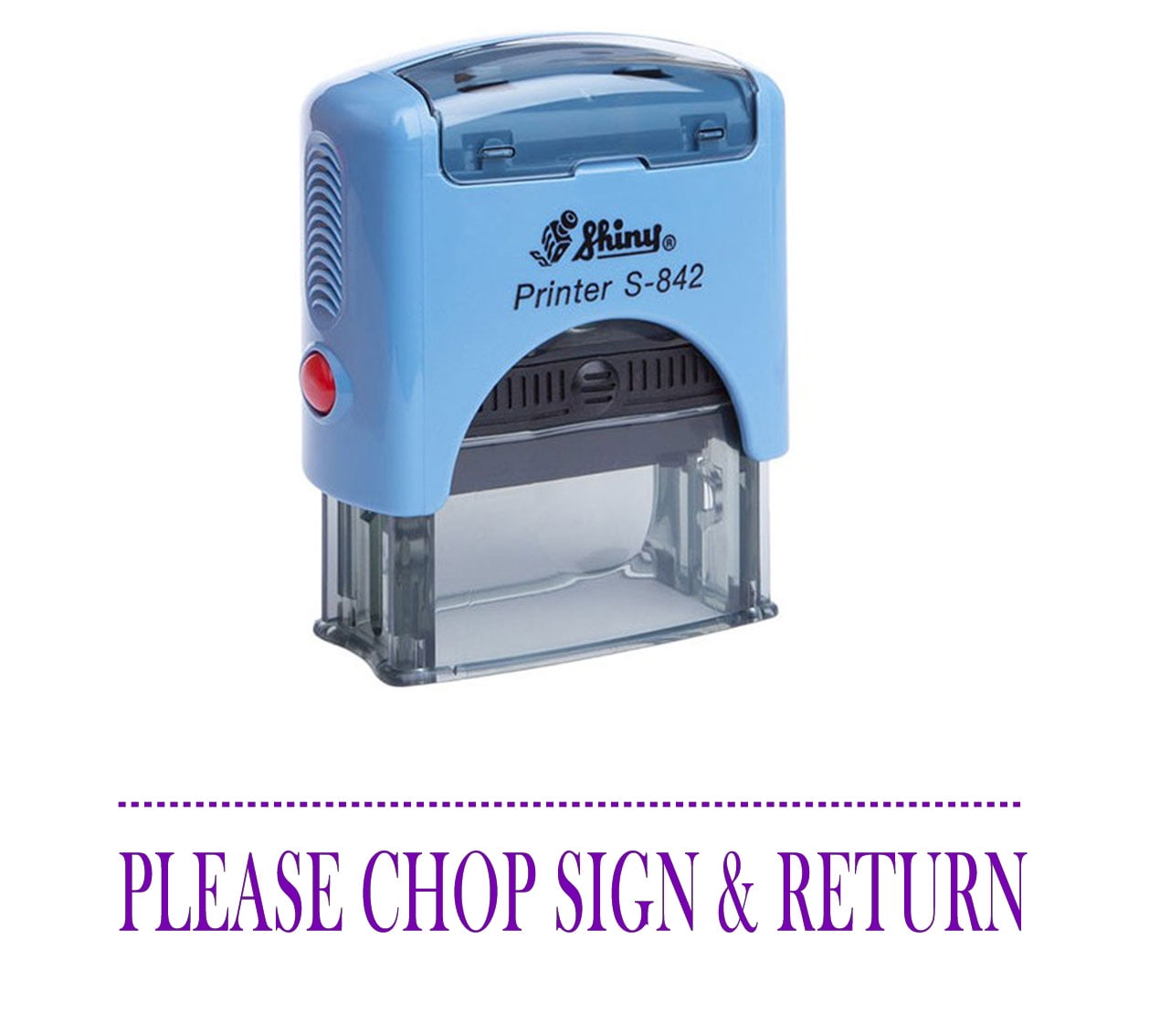 PLEASE CHOP SIGN & RETURN Shiny Self Inking Rubber Stamp Office ...