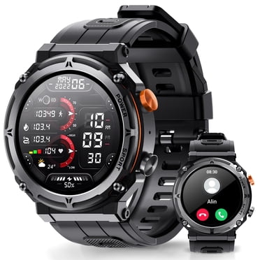 Carkira Wireless Smart Watch for Men, IP67 Waterproof, 1.85 inch Full ...