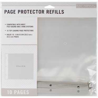"American Crafts Acid-Free Clear Plastic Page Protectors, 12"" x 12 ...
