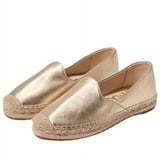 Sam Edelman Kenley Gold Leather Rounded Toe Slip On Espadrilles Classic ...