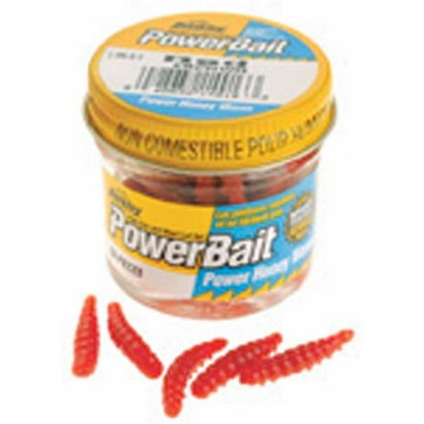 Berkley EBPHWR PowerBait Power Honey Worm Fishing Bait Red, 1-Inch, 55 ...