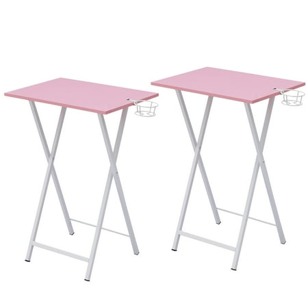 VECELO Folding TV Trays Set of 2 Easy Assembly and Storage, Portable ...