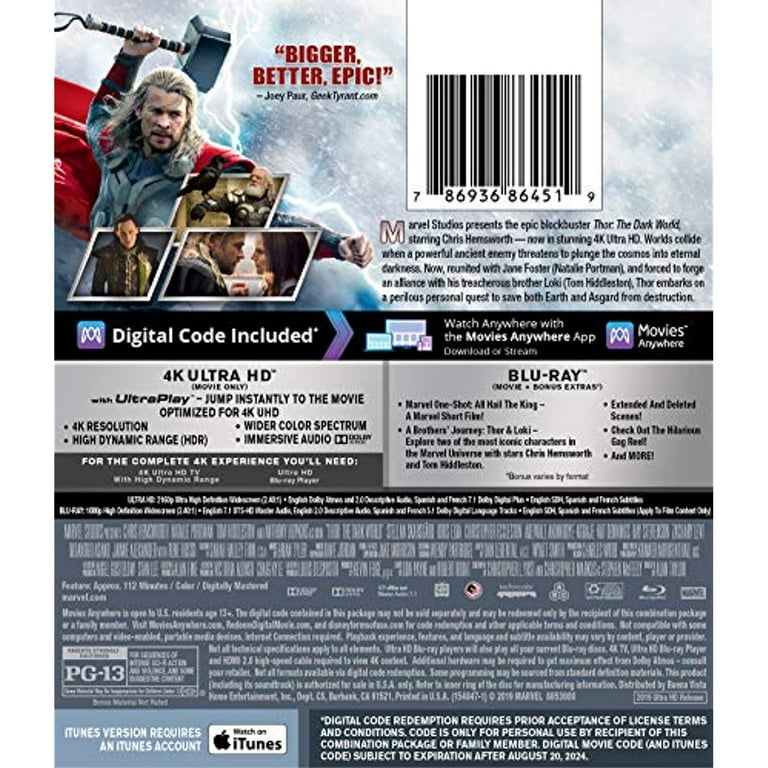 Thor 2 The Dark World Dvd Cover