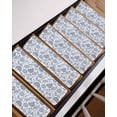 Farmhouse Floral Stair Treads Non Slip for Steps Haze Blue Pastoral ...