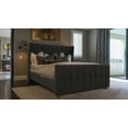 David Tufted Wingback Queen Bed, Jet Black - Walmart.com