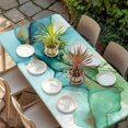 Abstract Art Marble Texture Fitted Rectangle Tablecloth 24" x 36" Teal ...