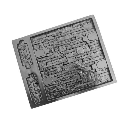 3D Wall Concrete Molds Stone Mold Mould DIY ABS Plaster Wall Stone ...