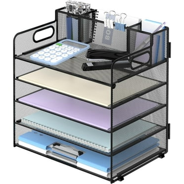 Deflecto Stackable Caddy Organizer Multi-Pack Bundle - 22.3" Height x 16" Width x 11" Depth ...