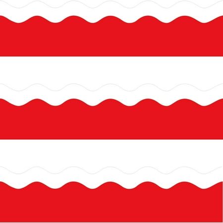 Red Scalloped Bulletin Board Borders for Valentine’s Day Classroom ...