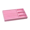 WYBXZ Rose Velvet Jewelry Tray Design A – Stackable Drawer Organizer ...