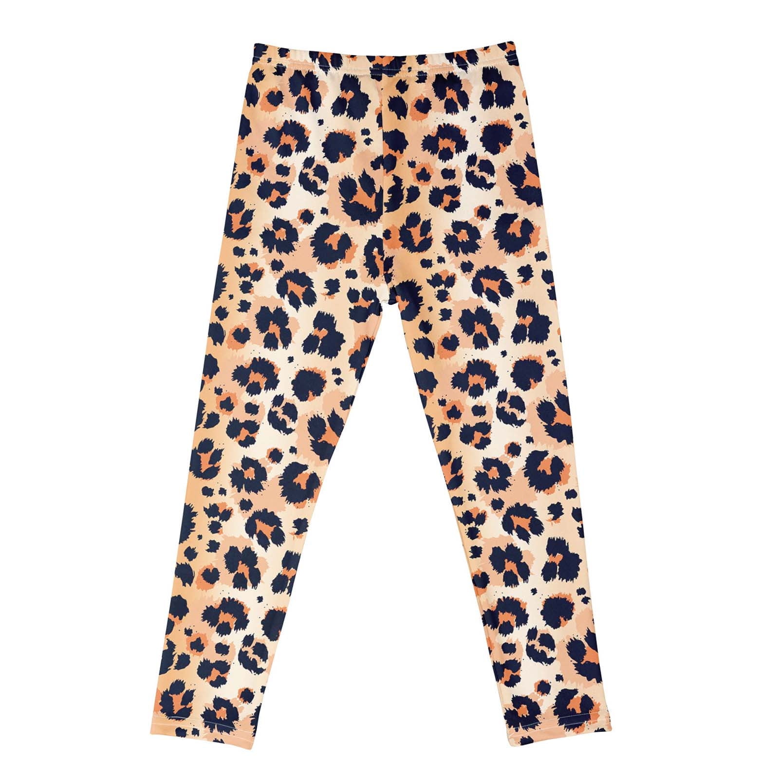 JURANMO Girls Leggings Casual Leopard Print Leggings Soft Comfortable ...
