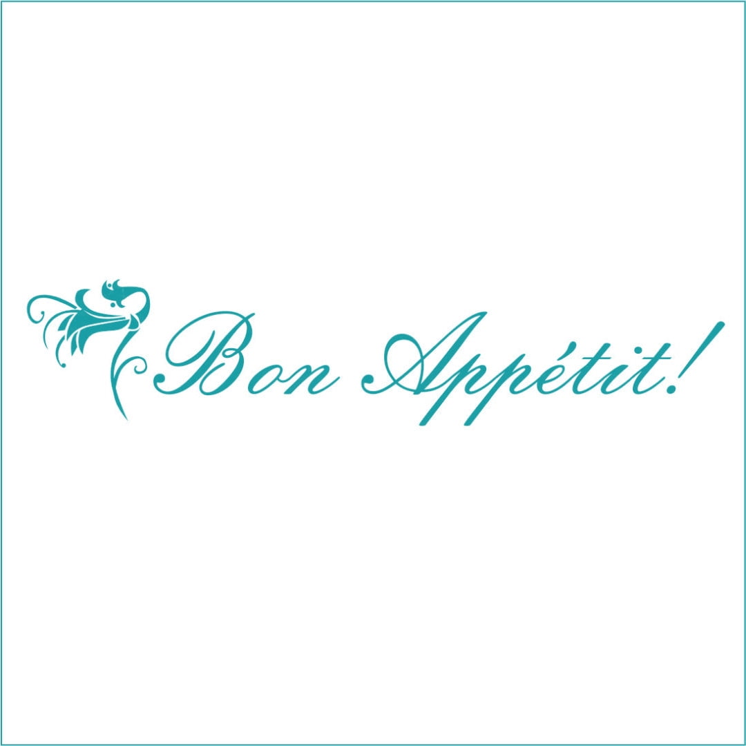 Bon Appetit Vinyl Decal - Small - Teal - Walmart.com