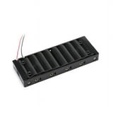 10-AA Battery Slot Spring Clip Holder Case Plastic Storage Box Flat ...