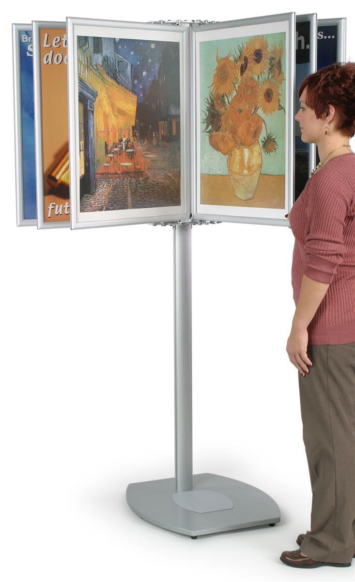 Displays2go Art Flip Stand, Aluminum Construction – Brushed Silver ...