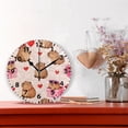 Capybara Hearts Pattern Wall Clock 10in Round Artistic Oil Painting ...