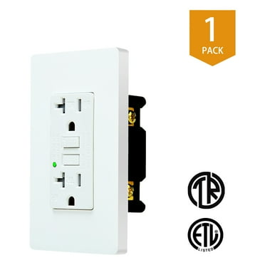 Slim GFCI Outlet 15 Amp,Thin GFI Electrical Outlet,Slim Ground Fault ...