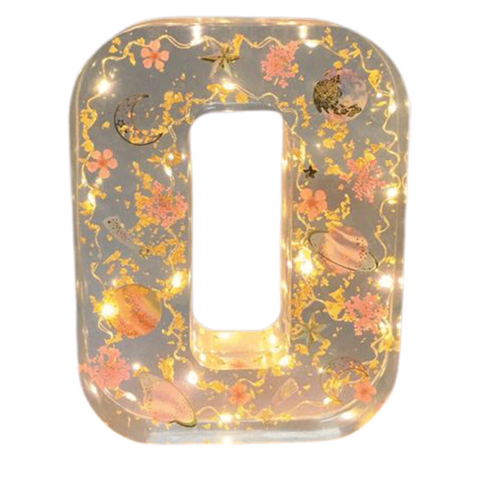 Click here for Byikun Floral Night Light With Letters - Resin Flo... prices