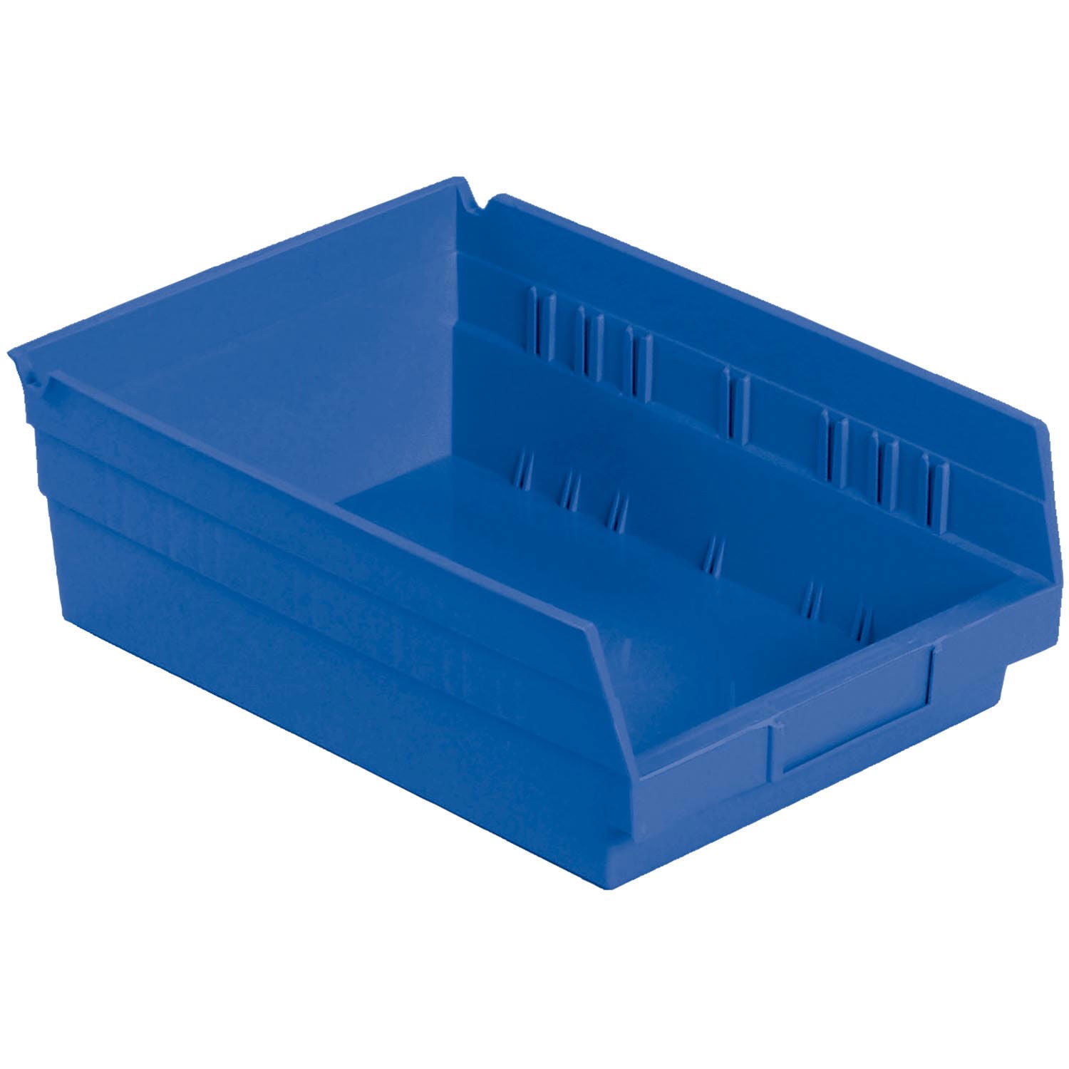 Nestable Shelf Storage Bin, Plastic, 8-3/8"W x 11-5/8" D x 4"H, Blue ...