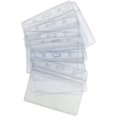 50 Pcs Waterproof Type Clear Plastic Horizontal Name Tag Badge Id Card ...