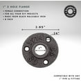 Ironwerks Designs 1" Floor Flange Malleable Cast Iron Pipe Threaded ...