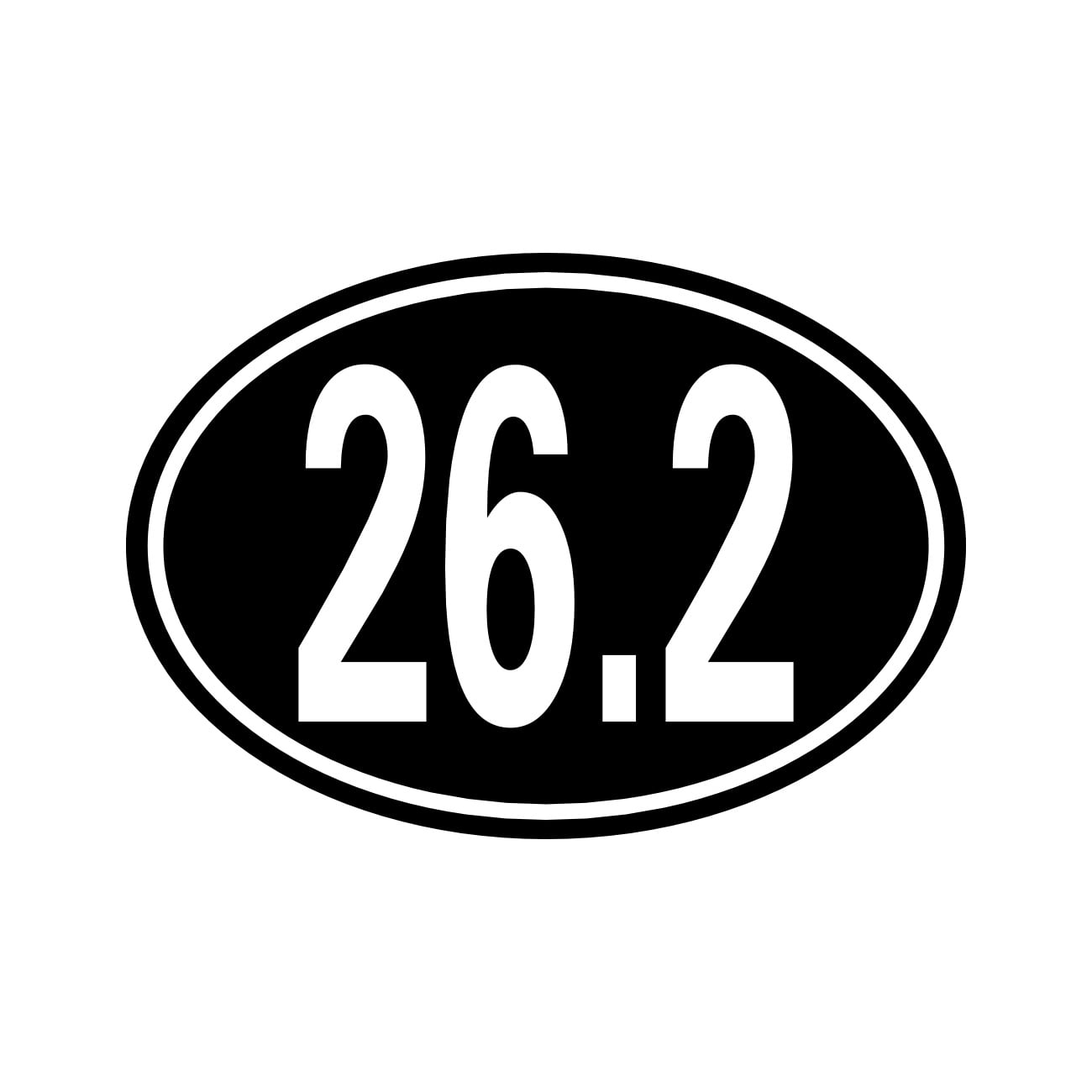 Oval 26.2 Sticker Decal Die Cut - Self Adhesive Vinyl - Weatherproof ...