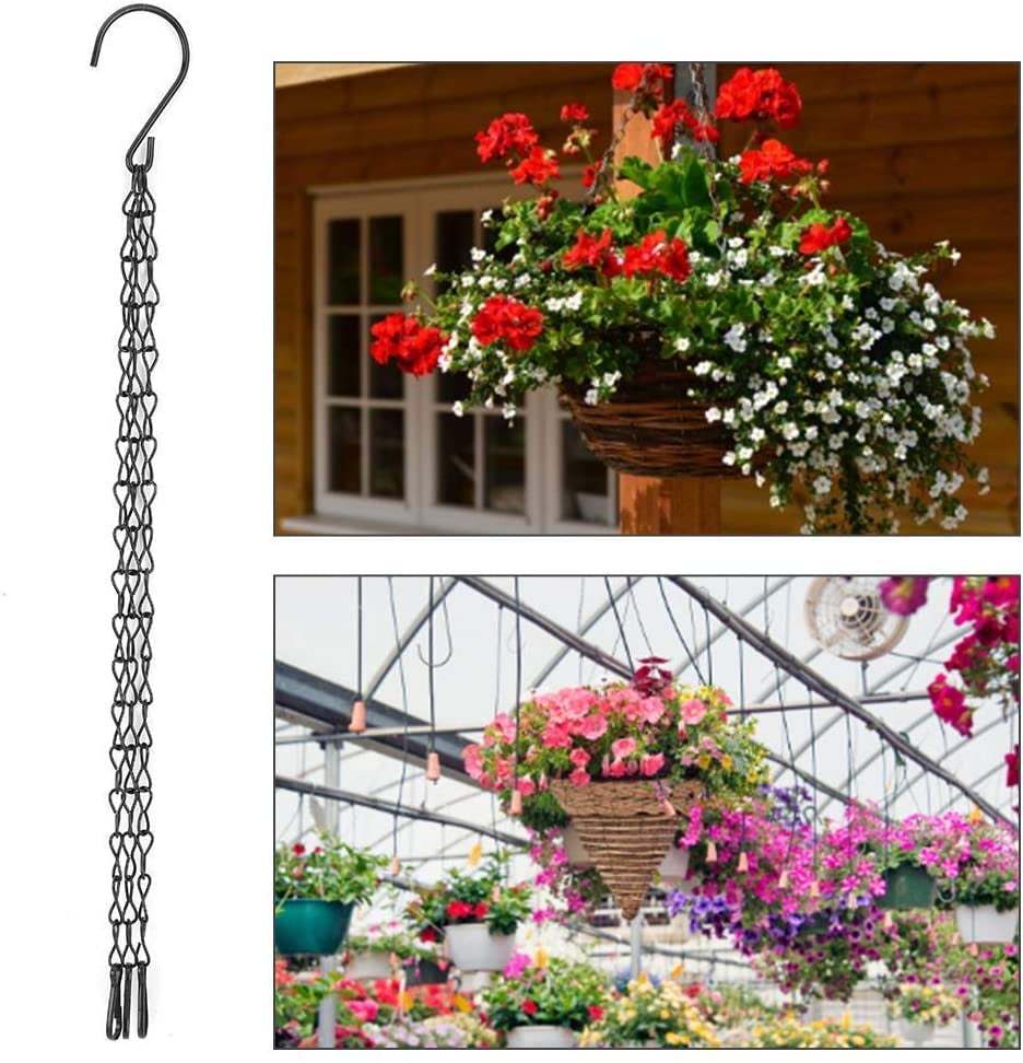 3 PCS Plant Hanging Chain with Hooks Set 3 Legs Garden Planter Flower ...
